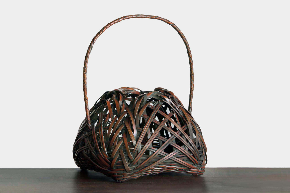 Bamboo Flower Basket | Japanese Hand Craft | Hanaire Vase 012 – KinsenTOKYO